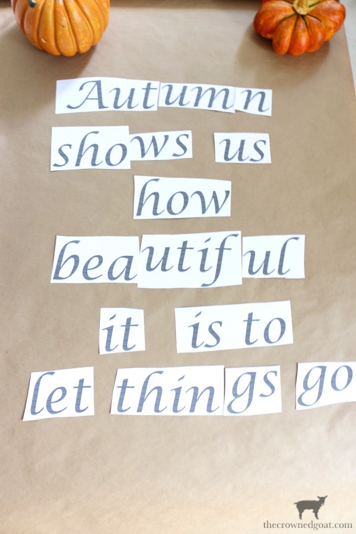 How to Make a Fall Inspired Kraft Paper Sign – The Crowned Goat