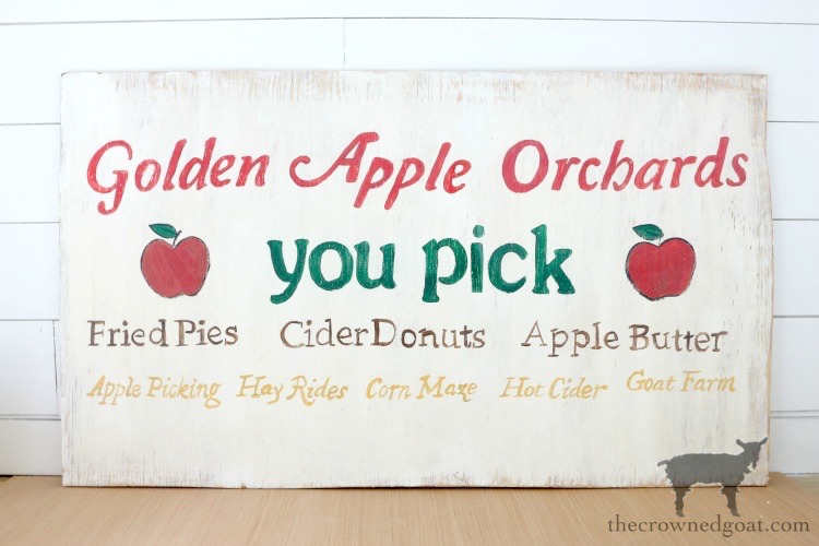 Creating a Vintage Inspired Apple Picking Sign