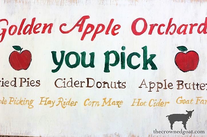 Creating a Vintage Inspired Apple Picking Sign
