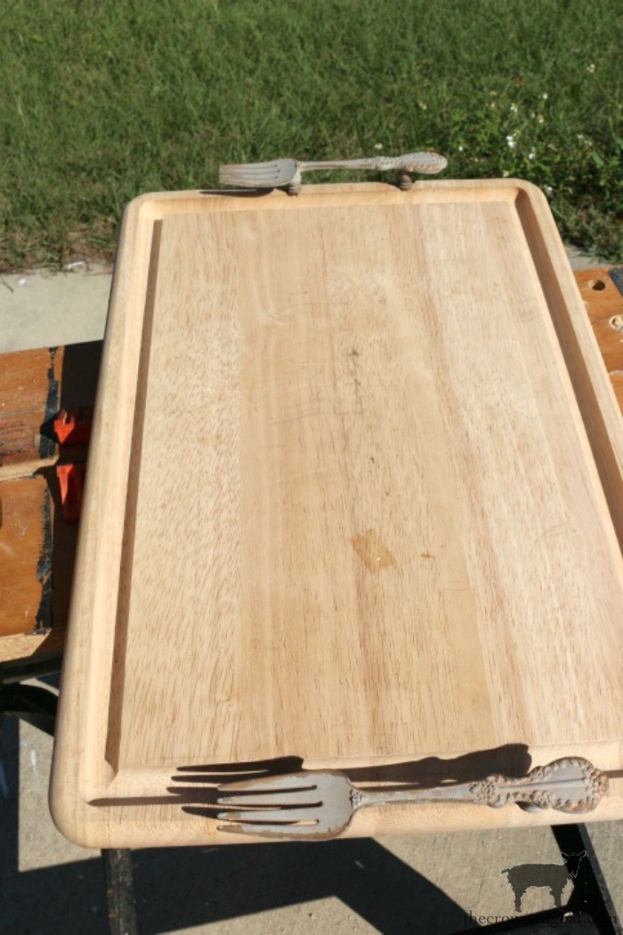 How to Make a Serving Tray From a Breadboard