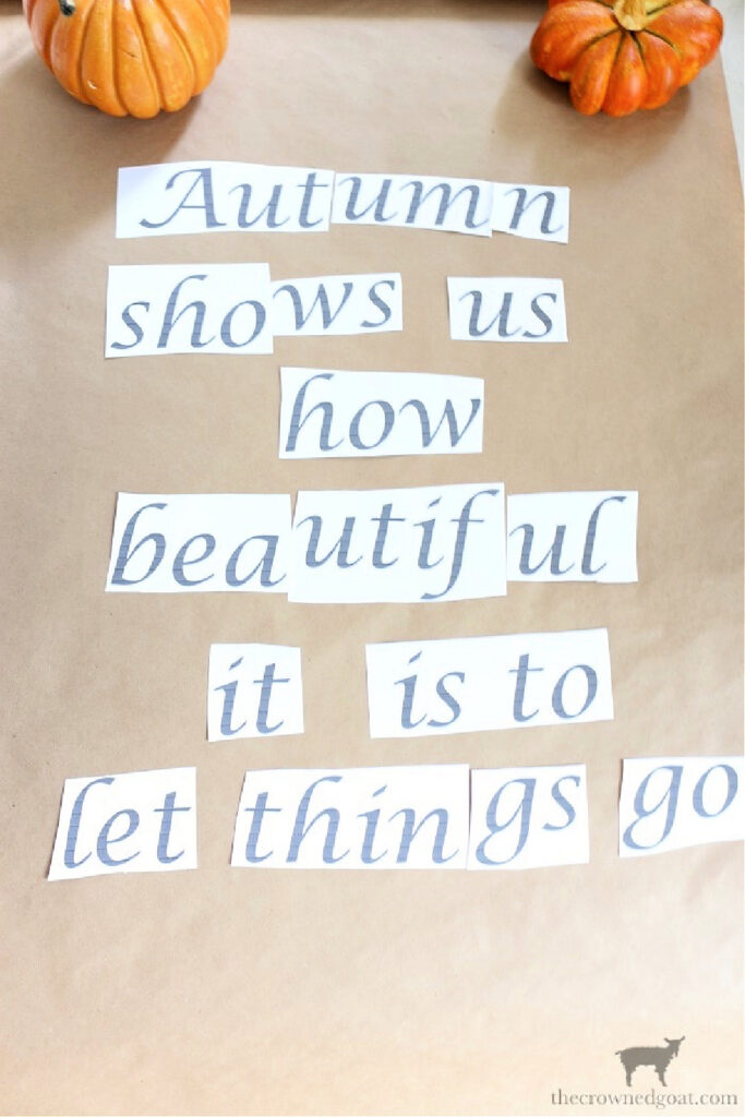 How to Make a Fall Inspired Kraft Paper Sign