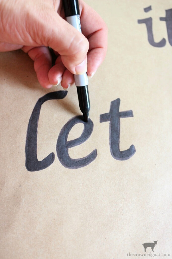 How to Make a Fall Inspired Kraft Paper Sign