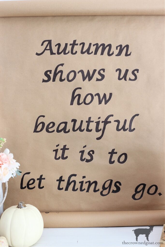 How to Make a Fall Inspired Kraft Paper Sign