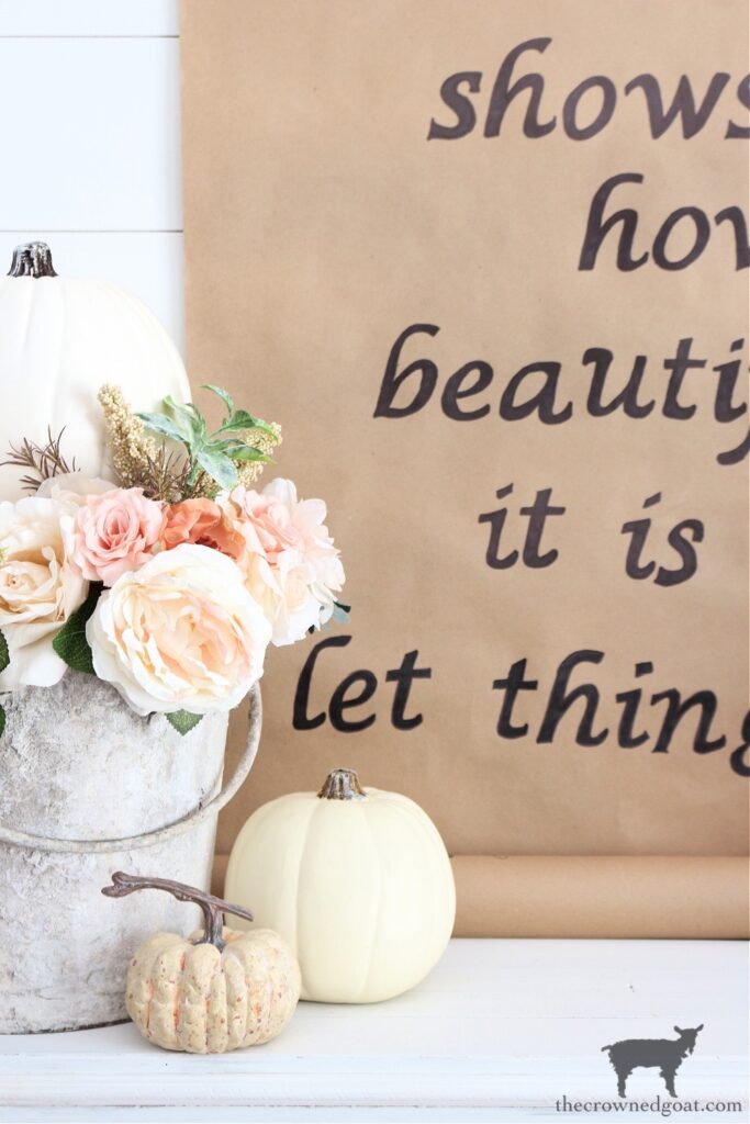 How to Make a Fall Inspired Kraft Paper Sign