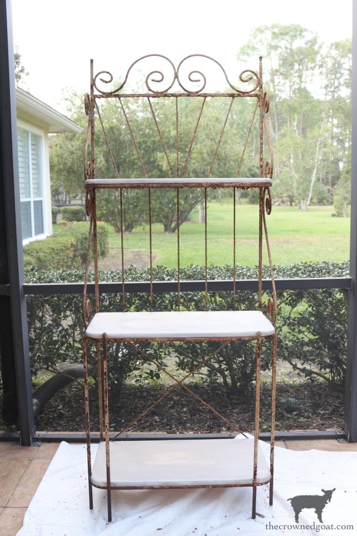 French Farmhouse Style Baker’s Rack Makeover