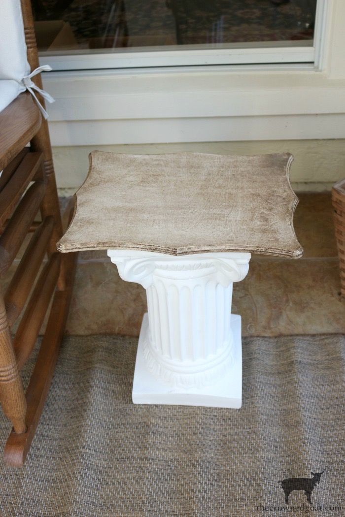 Bliss Barracks Lanai Makeover: Side Tables from Columns