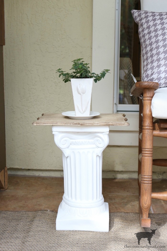 Bliss Barracks Lanai Makeover: Side Tables from Columns