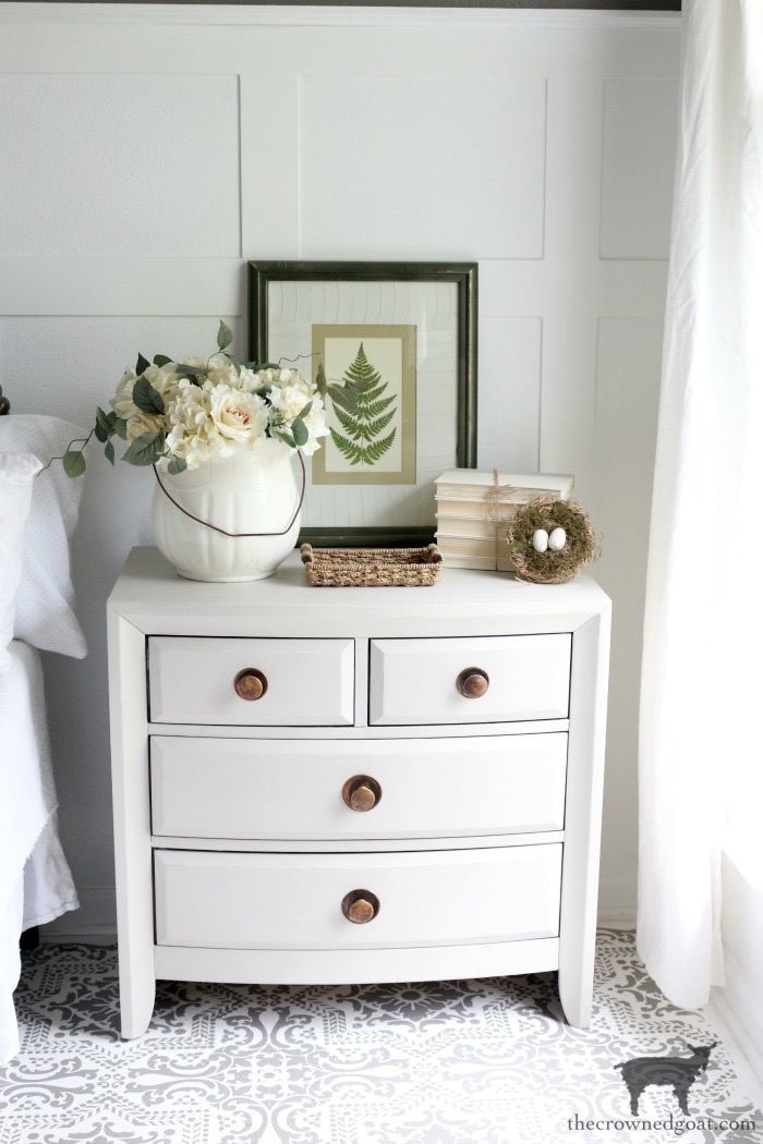 Simple Nightstand Makeover in Primitive