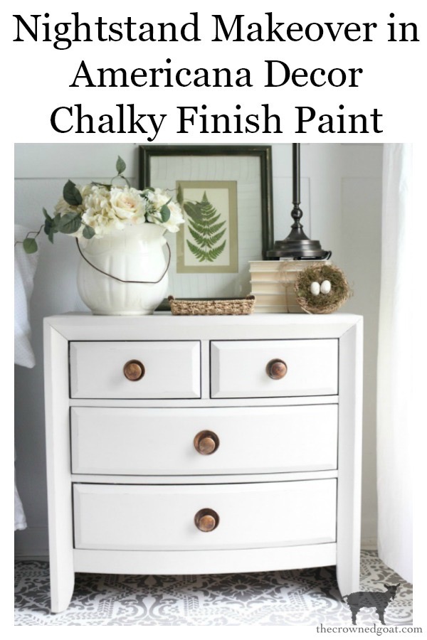 Simple Nightstand Makeover in Primitive