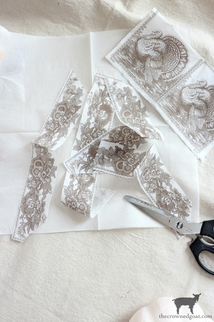 Brown and White Transferware Pumpkins