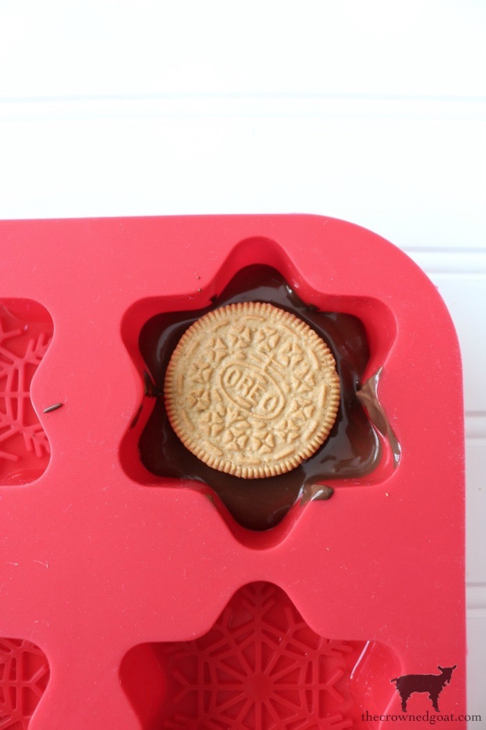Chocolate Covered Oreo Snowflake Cookies