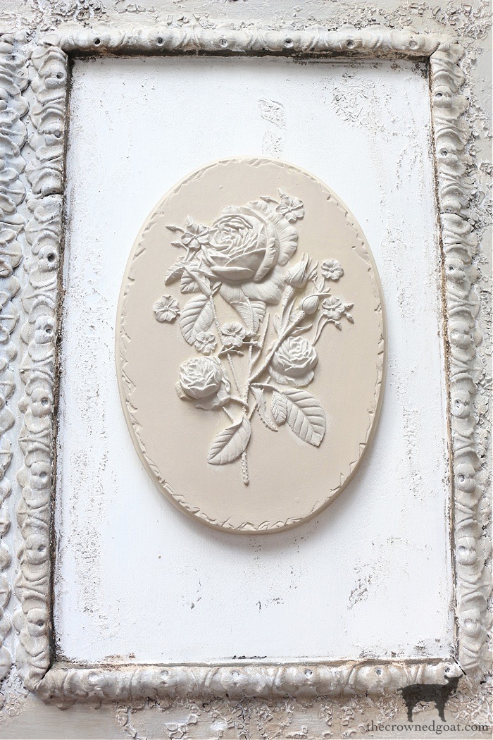 DIY Plaster Flower Plaque