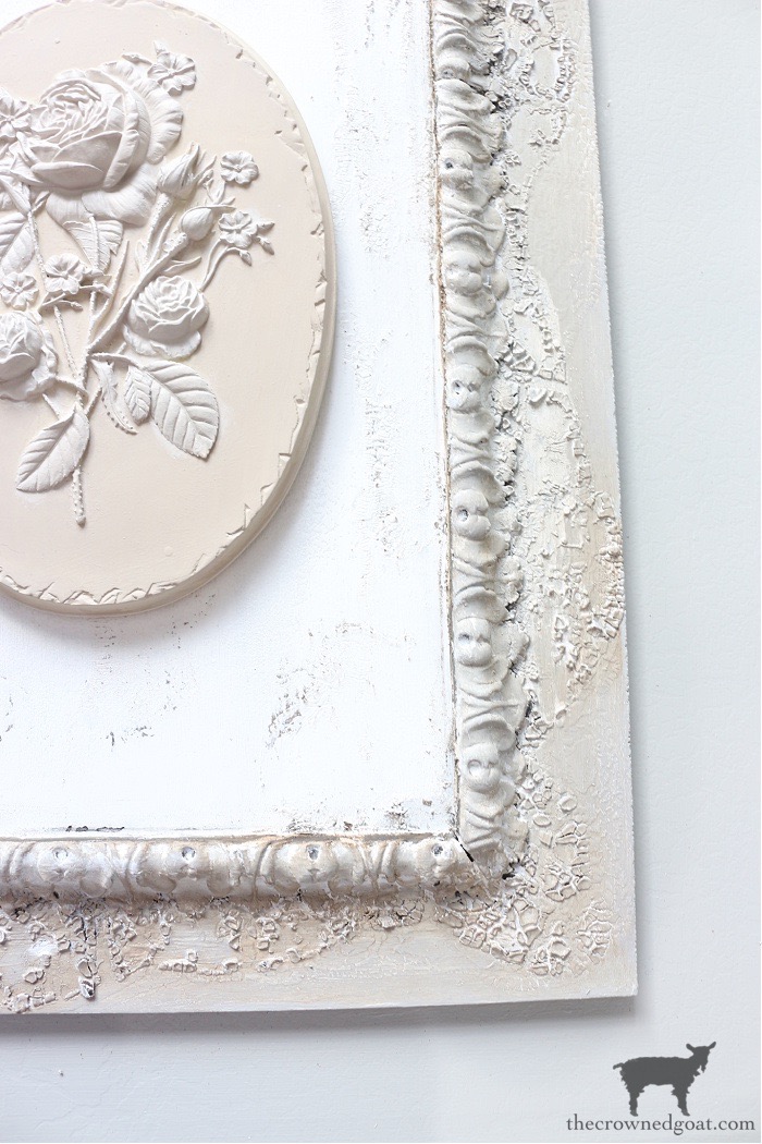 DIY Plaster Flower Plaque