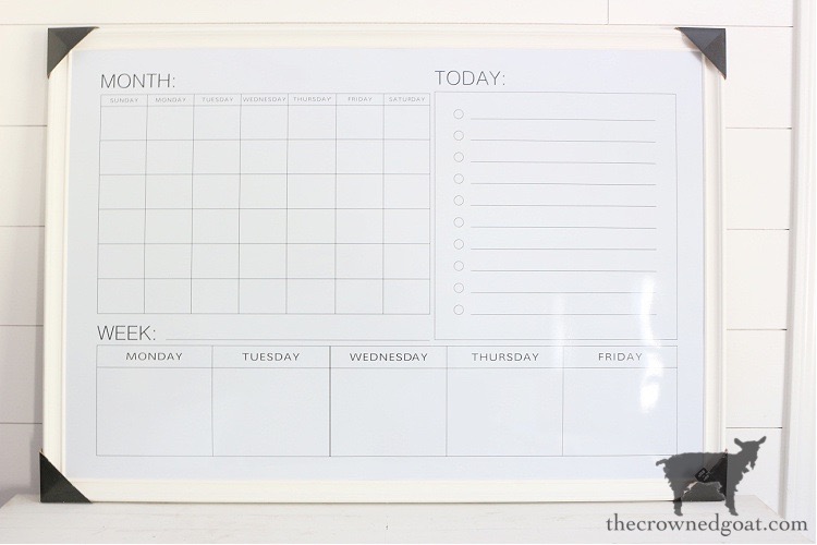 DIY Gold Frame Wall Calendar