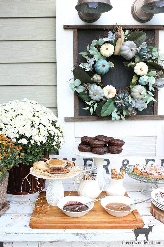 Fall Inspired Outdoor Dessert Buffet