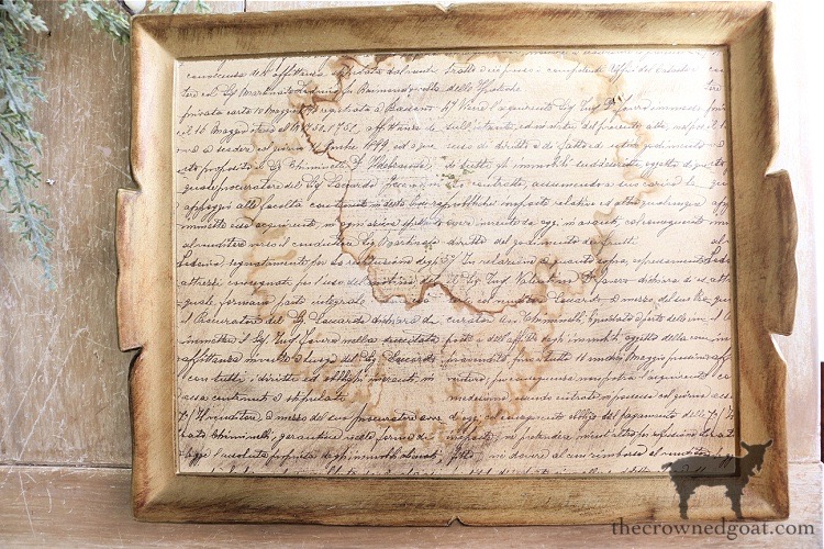 How To Upcycle a Thrift Store Tray with Decoupage