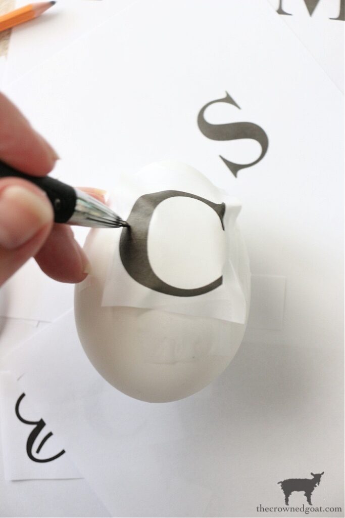 DIY Monogrammed Easter Eggs