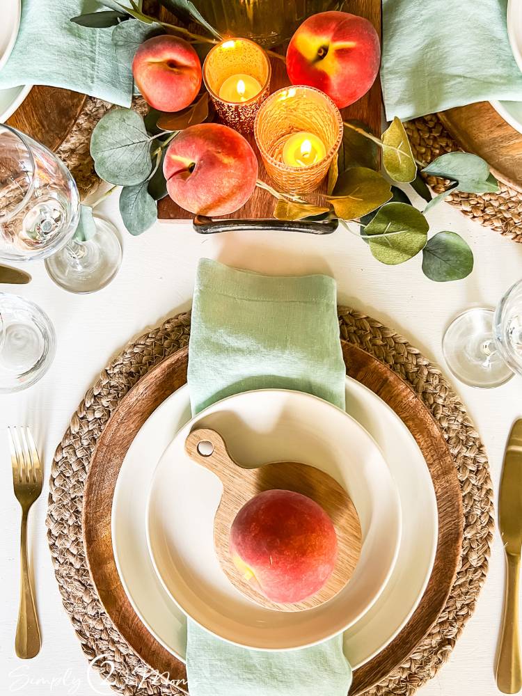 Peach Inspired Summer Tablescape