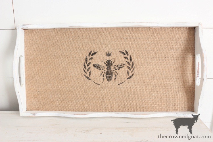 DIY Stenciled Bee Tray