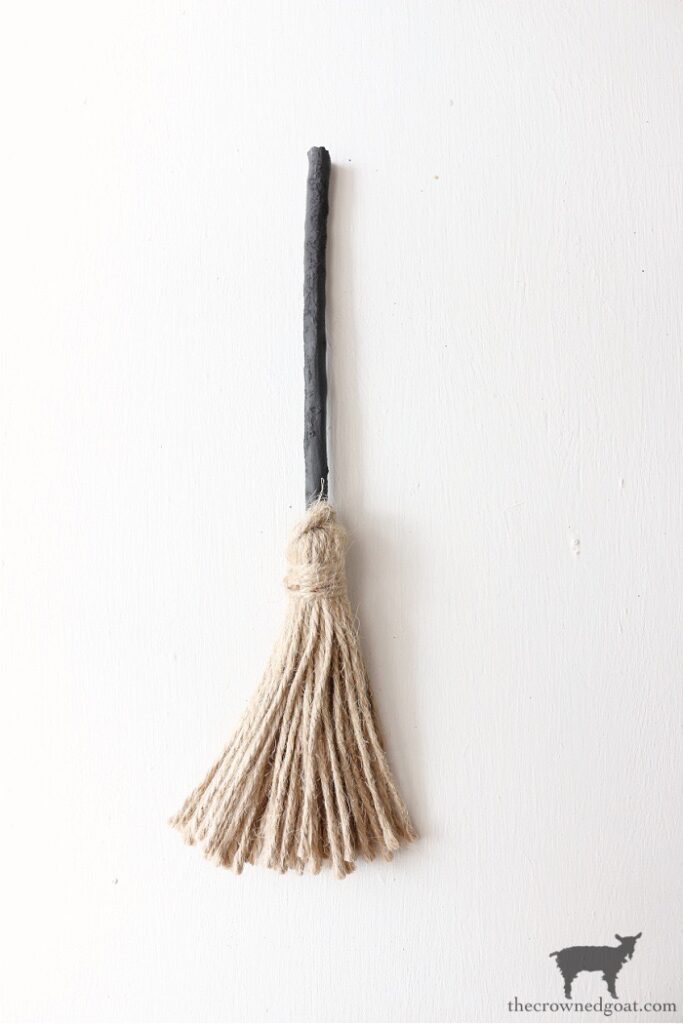 A Mini Jute Broom for Spooky Season