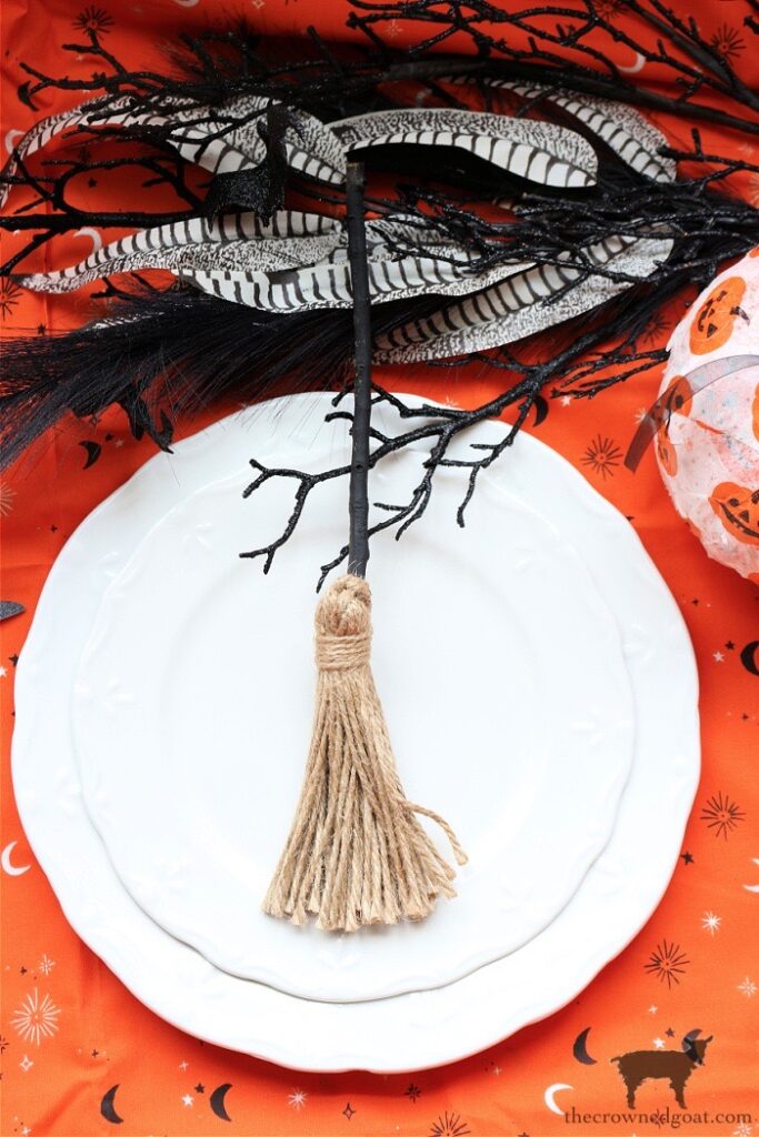 A Mini Jute Broom for Spooky Season