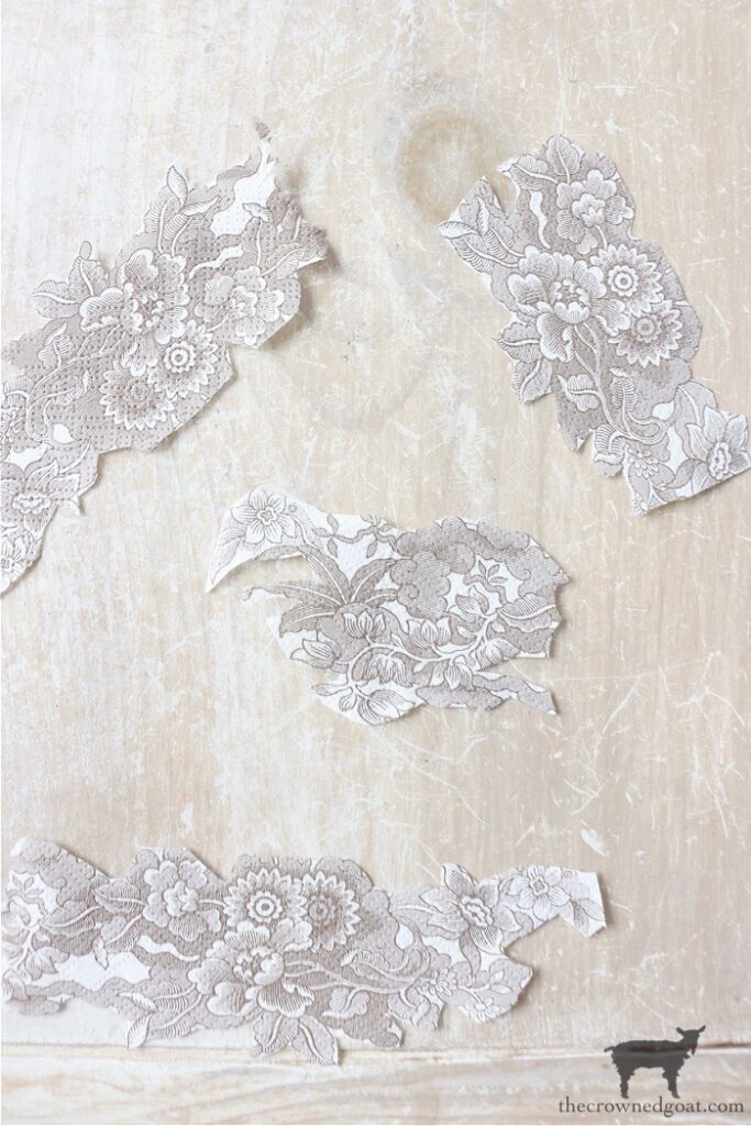 Quick and Easy Brown and White Transferware Inspired Platters